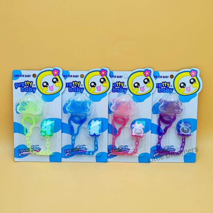 Pretty Baby Pacifier with chain and cover | Lazada PH