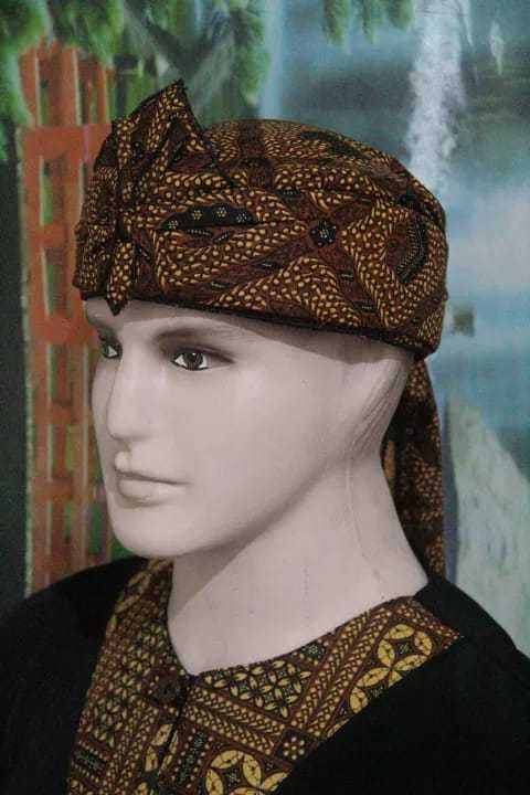 Ikat blangkon Sunda Jawa tradisional model atas full tutup dewasa ...