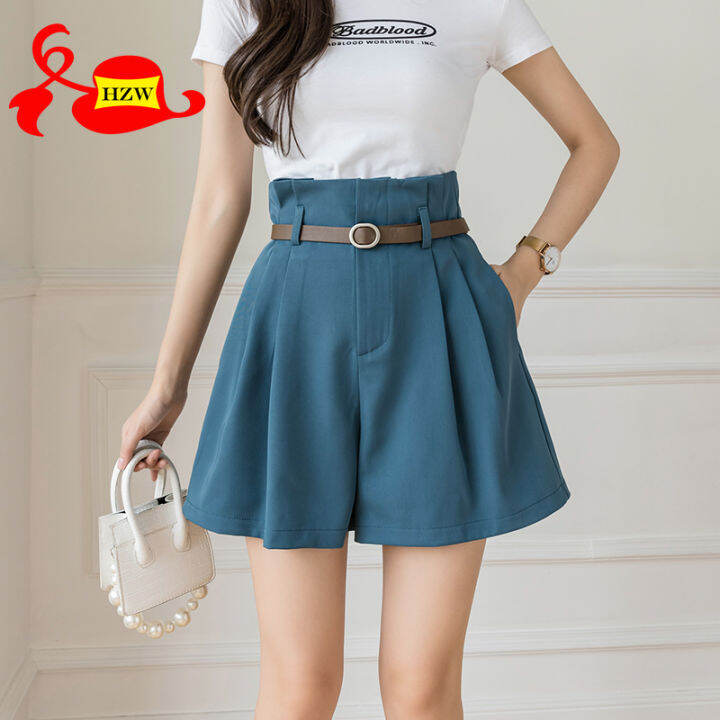 HZW 2023ใหม่กางเกงขาสั้นขากว้างของผู้หญิงขาสั้นทรงเอสำหรับฤดูใบไม้ผลิ/ฤดูร้อนของผู้หญิงกางเกงขา ...