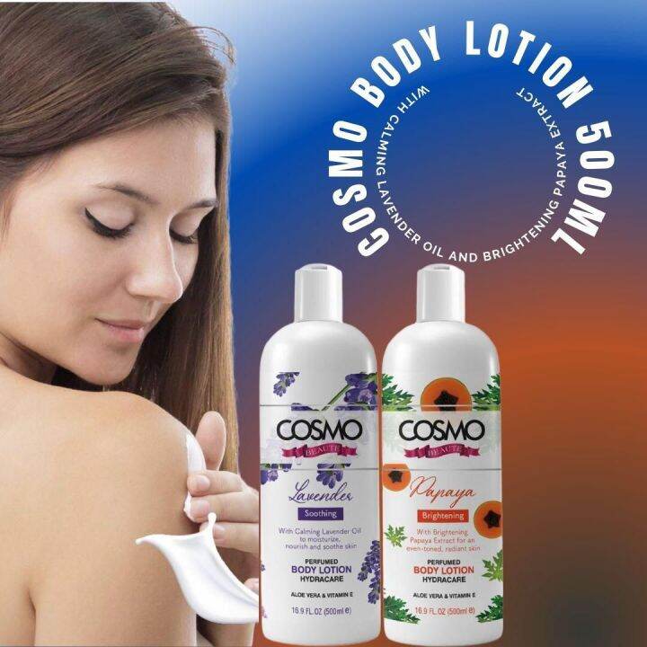 COSMO BODY LOTION HYDRACARE with Aloevera and Vitamin E 500 ml | Lazada PH