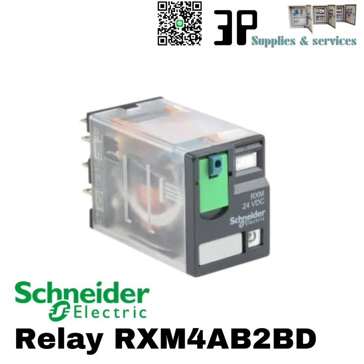 Schneider Electric, 24V dc Coil Non-Latching Relay 4PDT, 8A Switching Current Plug In, 4 Pole ...