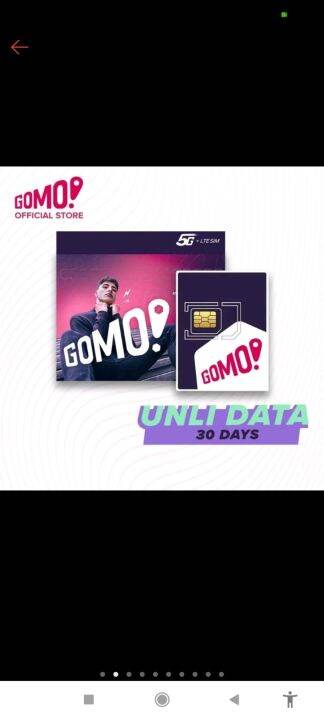 gomo sim with unli data 30 days(3pcs) | Lazada PH