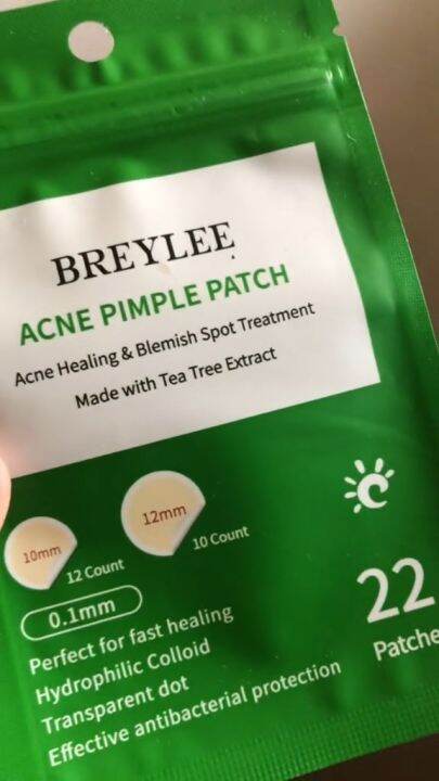 2 Packs BREYLEE Acne Pimple Patch Tea Tree Oil Pimple Patch Acne Pimple ...