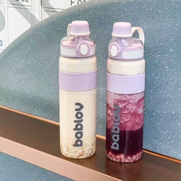 Bablov แก้วแบบมีหลอดดูดสำหรับฤดูร้อนขวดน้ำสำหรับออกกำลังกายที่มีมูลค่าสูงความจุขนาดใหญ่แบบพกพา ...