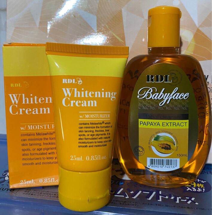RDL BABYFACE FACIAL CLEANSER PAPAYA EXTRACT 150ML AND RDL WHITENING ...
