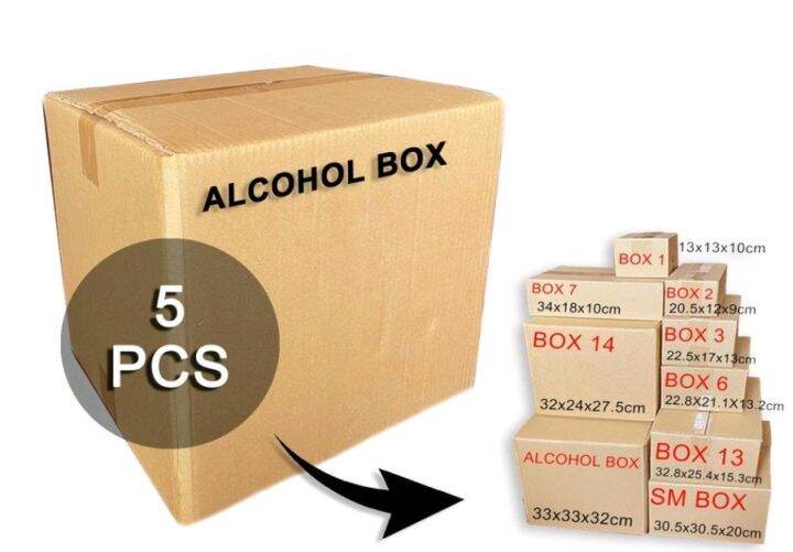 Corrugated Box (Alcohol box) (1pc) | Lazada PH