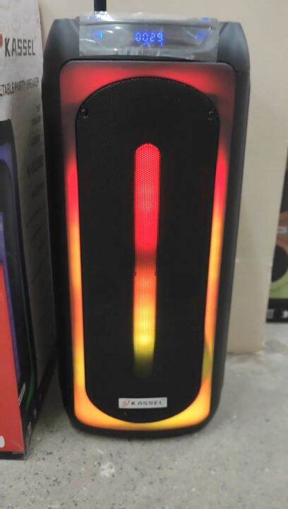 FREE USB KASSEL 28Inches 2x8" Bluetooth Karaoke Speaker Colored LED ...