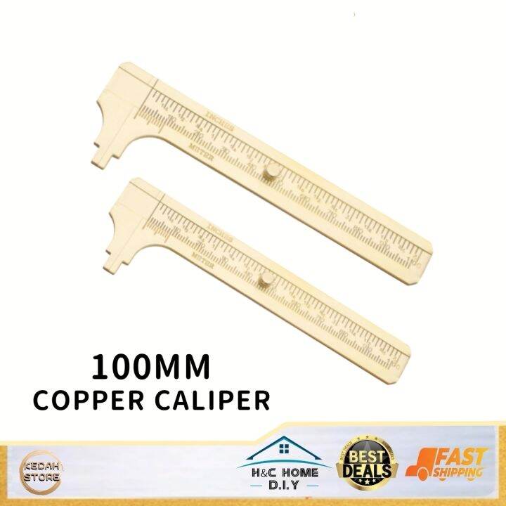 Mini Caliper / Mini Brass Copper Caliper Gauge Measurement 100MM ...