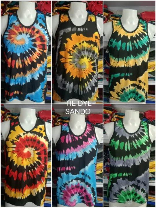 TIE-DYE SANDO WITH LINE FOR MEN'S | Lazada PH