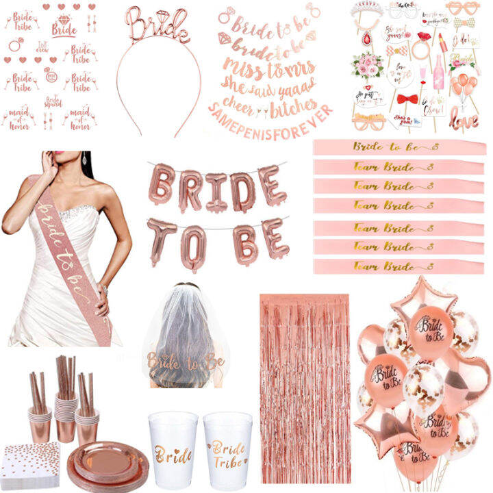 สายคล้องไหล่สำหรับทีม Bride TO BE ลูกโป่งสำหรับงานปาร์ตี้โสด Bridal ...