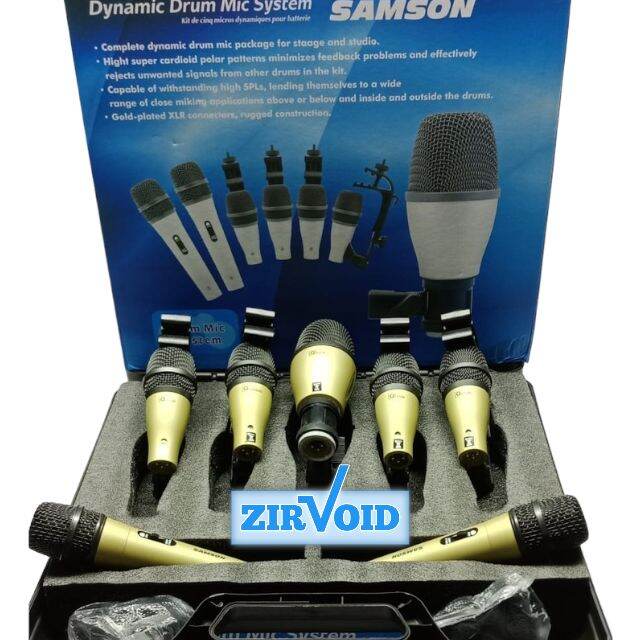 SAMSON MIC DRUM DYNAMIC DRUM MIC SYSTEM MICROPHONE DRUM | Lazada Indonesia