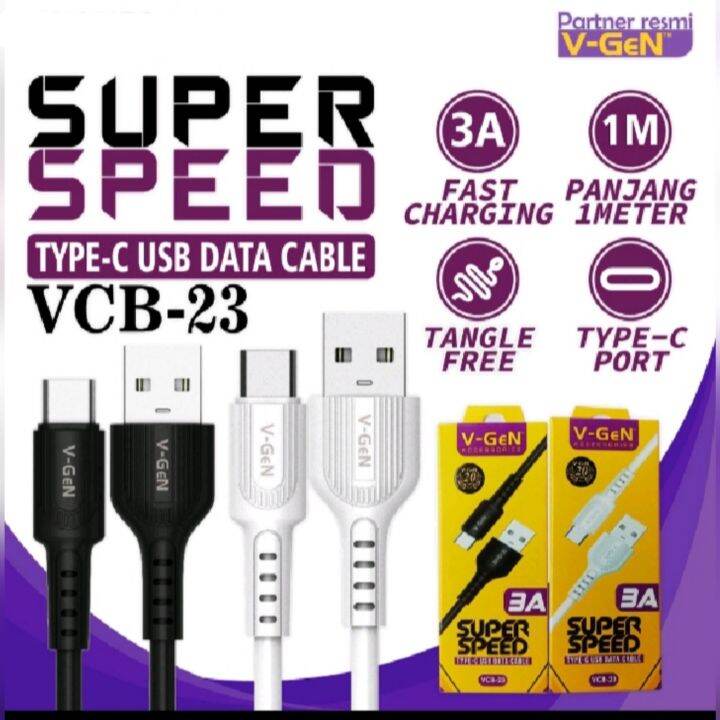 Deskripsi V-GeN VCB-23 Kabel Data VGEN TYPE-C Fast Charging 3A 1 Meter ...