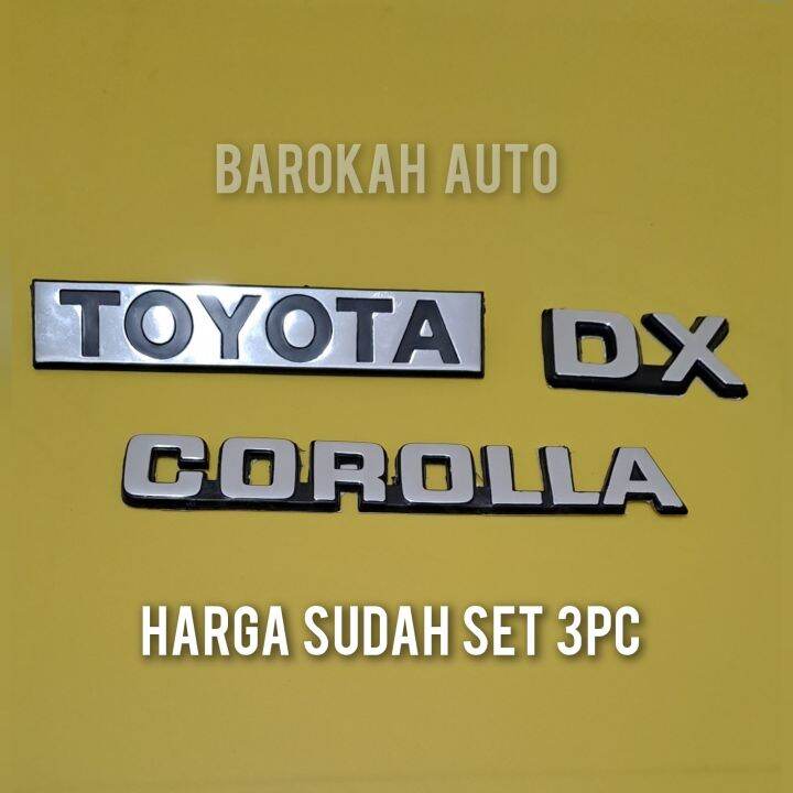 emblem set toyota corolla dx harga sudah 3pc | Lazada Indonesia