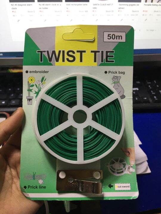 Twist tie wire spool with cutting 50m | Lazada PH