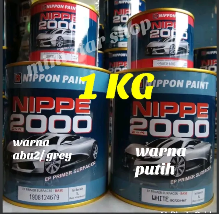 NIPPON PAINT NIPPE 2000 CAT NIPPON PAINT NIPPE PRIMER EPOXY SURFACER PUTIH DAN ABU-ABU / CAT ...