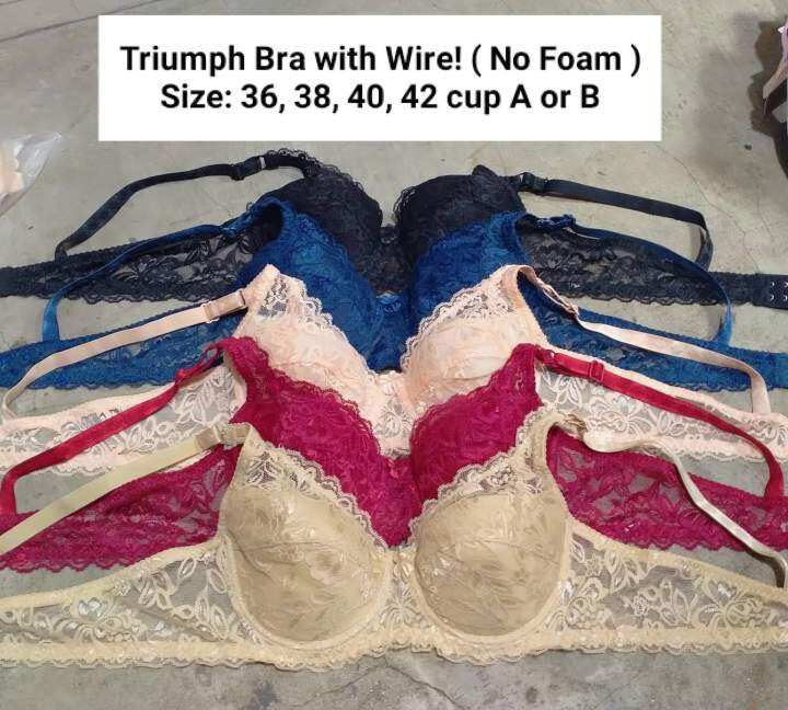 TRIUMPH Bra CUP (A, B ) No Foam with Wire | Lazada PH