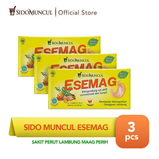 COD 3 BOX (15 Sachet) Sidomuncul Esemag - Obat Maag Asam Lambung ...