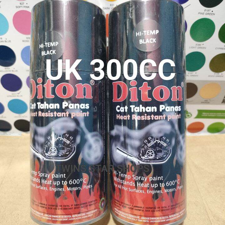 Pilok Pylok Pilox Cat DITON Anti Panas Hitam ( Hi Temp) 300cc.Tahan ...