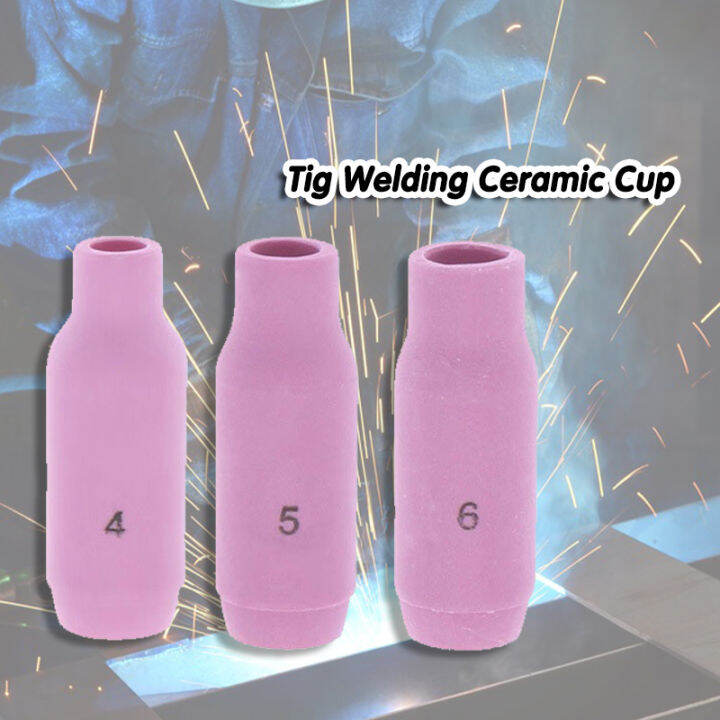 10Pcs/set Tig Welding Ceramic Cup Pink Ceramic Nozzle WP-17/18/26 ...