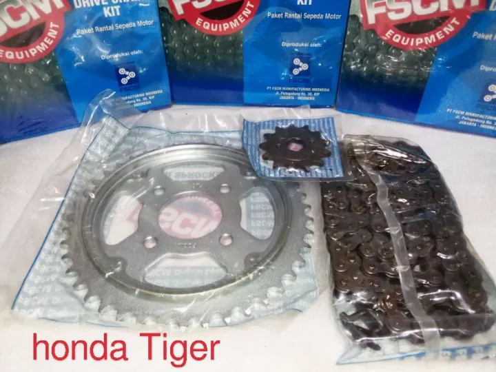 chain kit gear set gear paket komplit fscm honda tiger | Lazada Indonesia