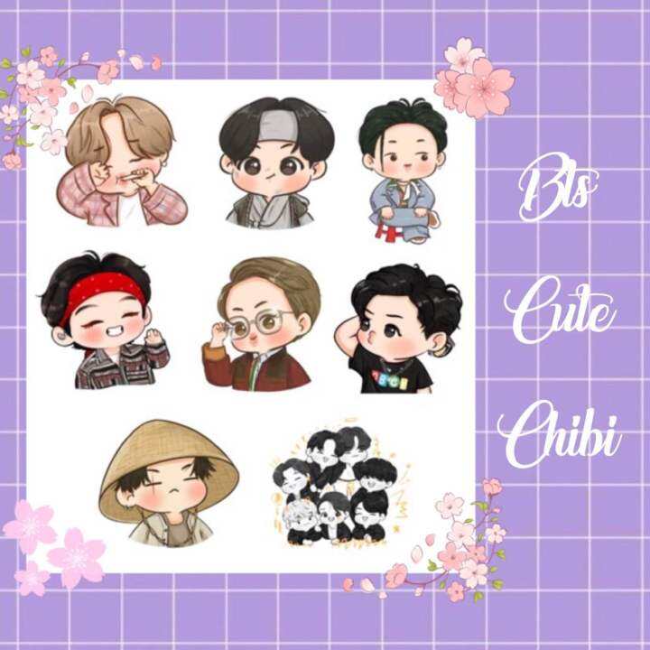 BTS Chibi Fan-art Waterproof Laminated Sticker Pack Die-cut | Lazada PH