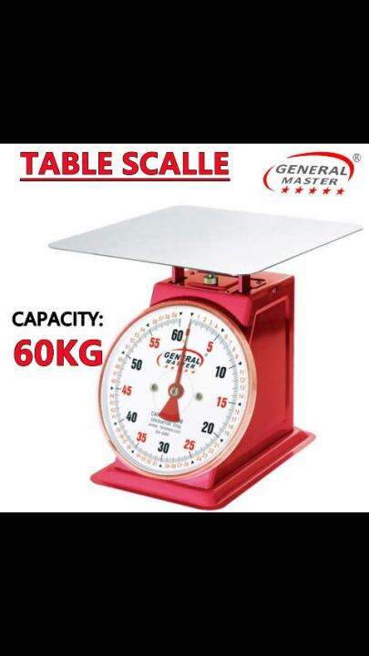 General Master 60kg Weighing Scale/Table Scale Dial Spring Scale GM ...