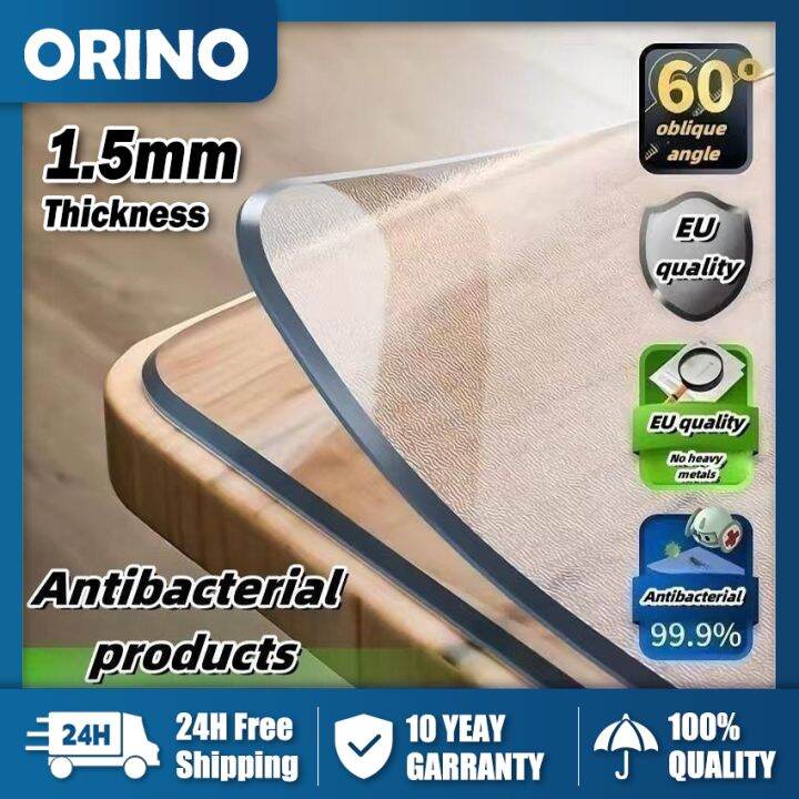 【Odorless】Thicken PVC Table Mat Antibacterial Clear Protective Table ...