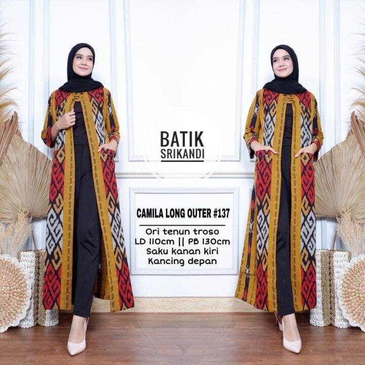 CAMILA LONG OUTER TENUN #137 LD 110 SIZE XXL / OUTER TENUN XXL / CAMILA ...