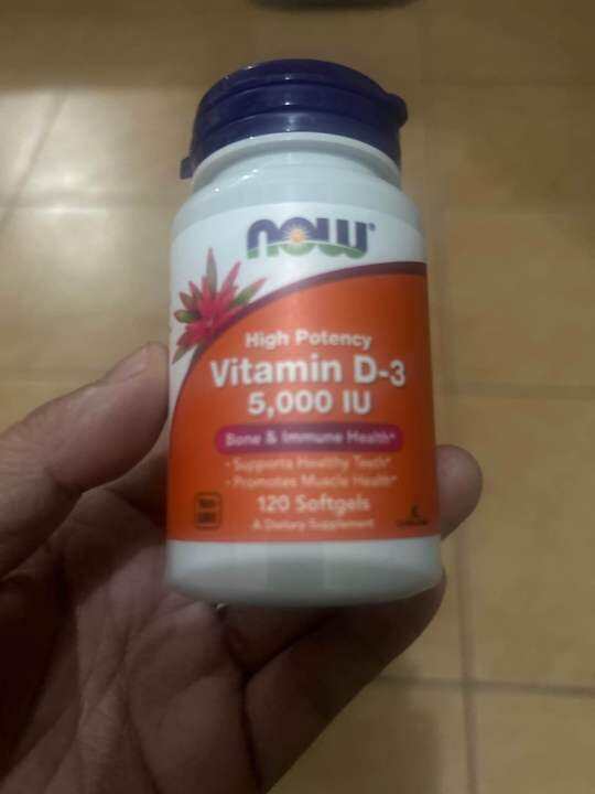 Now Foods, Vitamin D-3, High Potency, 5,000 IU, 120 Softgels NEW STOCK 06/2027 | Lazada PH