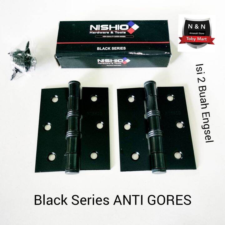 Engsel Pintu HITAM 5 inch 4 inch nishio / Engsel jendela kayu engsel ...