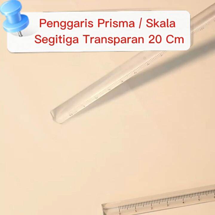 4 Pcs Penggaris Prisma / Skala Segitiga Transparan 20 Cm RS0006 ...