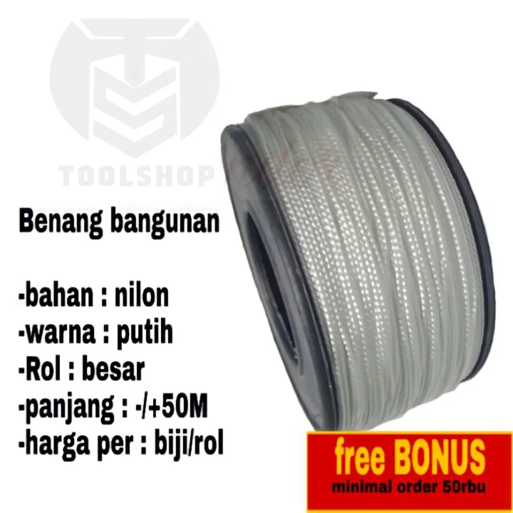 Benang Bangunan 50 Meter Benang Nilon Putih | Lazada Indonesia