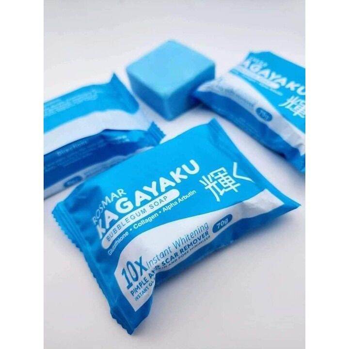 Rosmar Kagayaku Bleaching Whitening Soap Bubble Gum Scar Remover Pampaputi Skin Care Body Wash