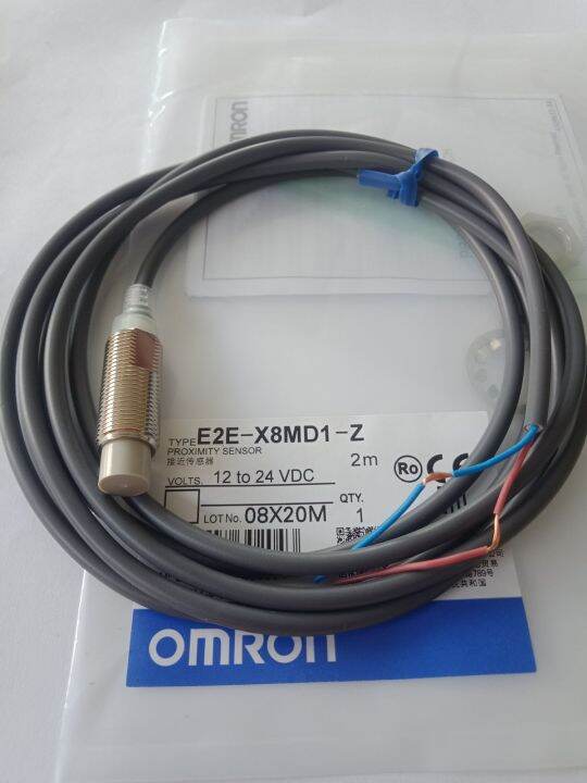 E2E-X8MD1-Z เซนเซอร์จับโลหะProximity Sensor(แพ็ค3ชิ้น)OmronเกลียวM12 จับระยะ8mm 2สาย,ชนิดNO 12 ...