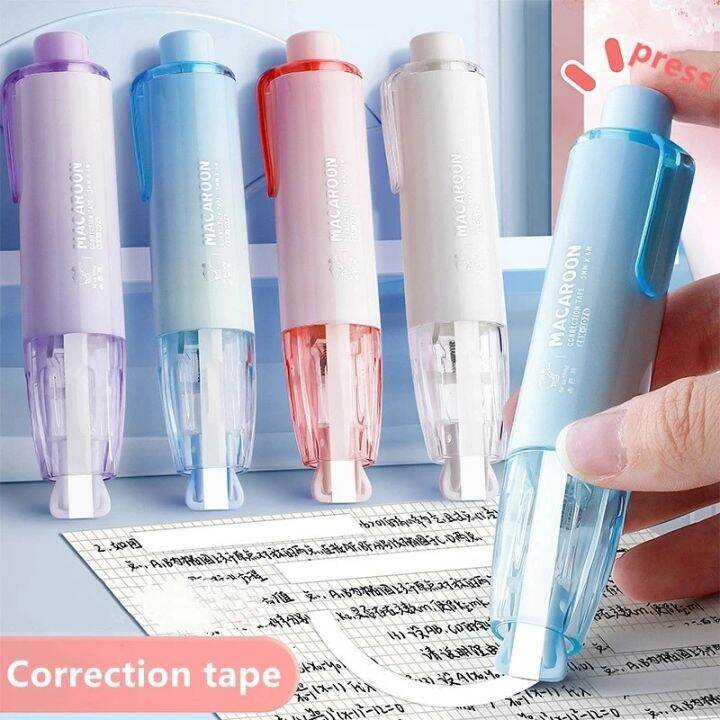 Cartoon Transparent Press Correction Tape Replaceable Core Pen Shape ...
