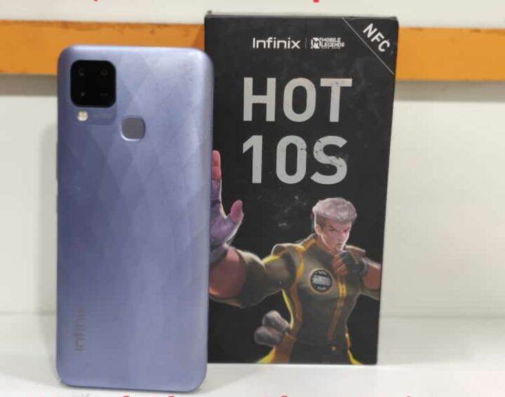 infinix hot 10s nfc 4/128 lengkap second | Lazada Indonesia