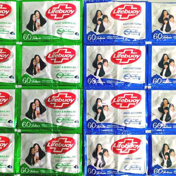 PAKET 10 RENCENG/LIFEBUOY SHAMPOO sachet/renceng/isi 12 sachet ...