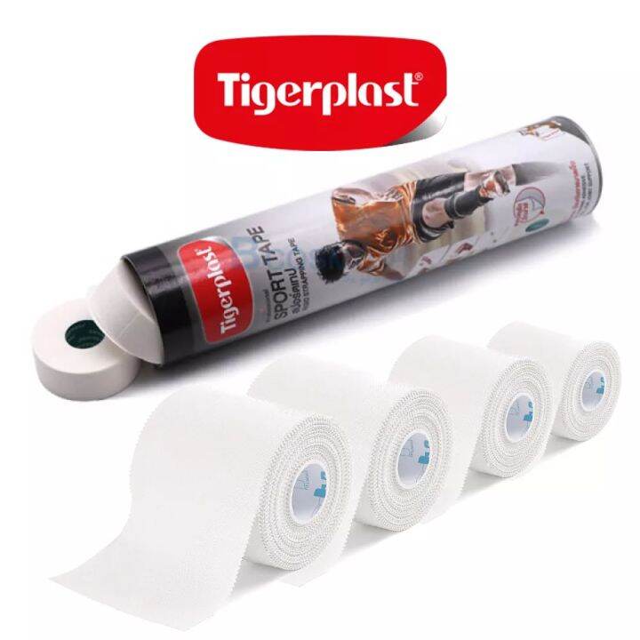 Tigerplast sport tape ผ้าล็อก สีขาว 1 นิ้ว 2 นิ้ว [1 กระบอก] | Lazada.co.th