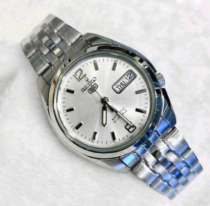 SEIKO 5 AUTOMATIC SNK385K1 ไซโก้ นาฬิกาชาย ไม่ต้องใส่ถ่าน สายสแตนเลส ...