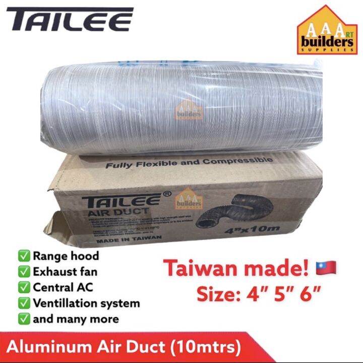 Tailee Aluminum Flexible Air Duct 4 5 6 8 inches Taiwan made | Lazada PH