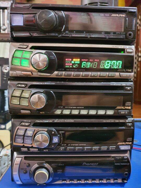 đầu Alpine CDM 9821 cd aux mp3 radio out changer loại 1 din giành cho ...