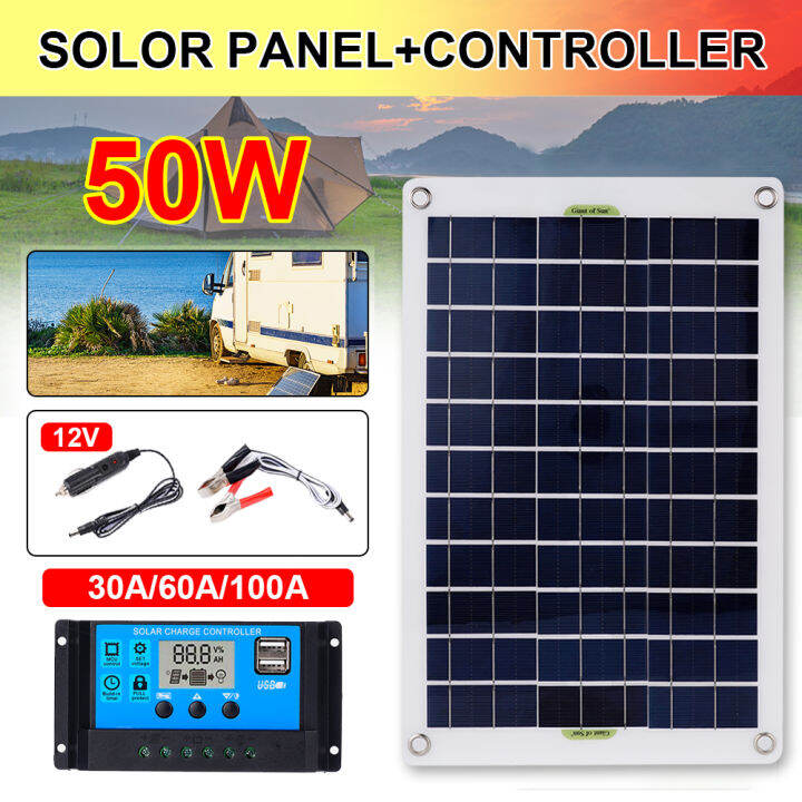 30A/50A/60A/100A ระบบพลังงานแสงอาทิตย์ตัวควบคุมพลังงานแสงอาทิตย์50W แผง ...