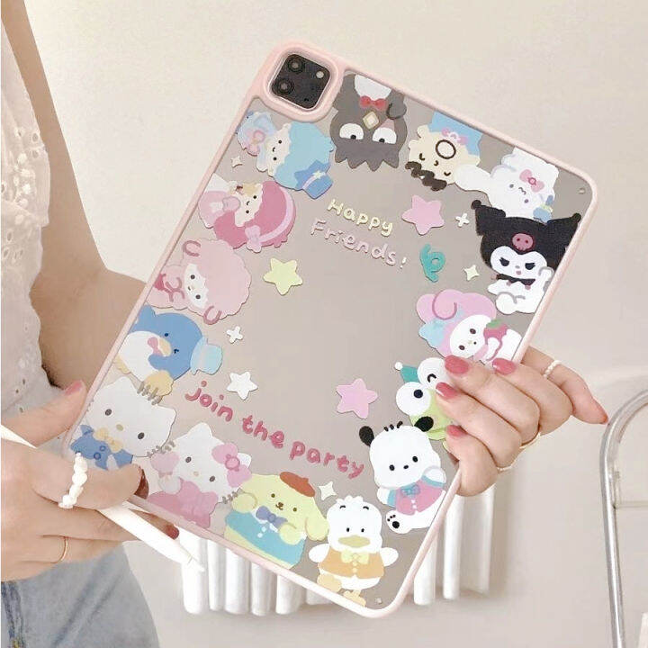 APEC การ์ตูน น่ารัก กระจกเงา ปกหลัง เคส สำหรับ iPad Air 5 Air4 Gen 10th 7th 8th 9th iPadpro 11 ...