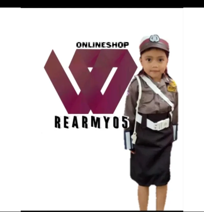 baju polisi anak/polwan/polantas anak/seragam polisi anak lengak dengan ...