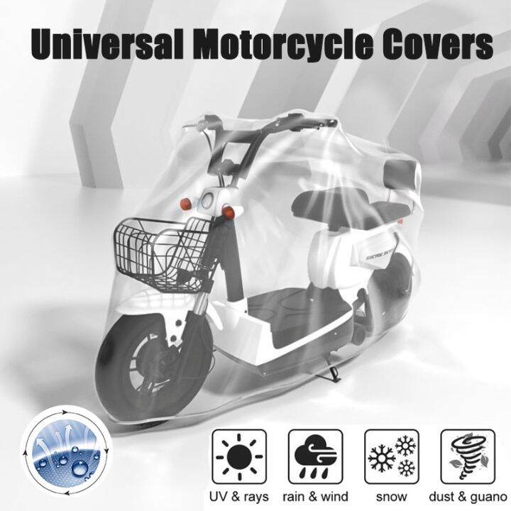 Universal Motorcycle Covers Transparent Waterproof Motor Cover Bike ...