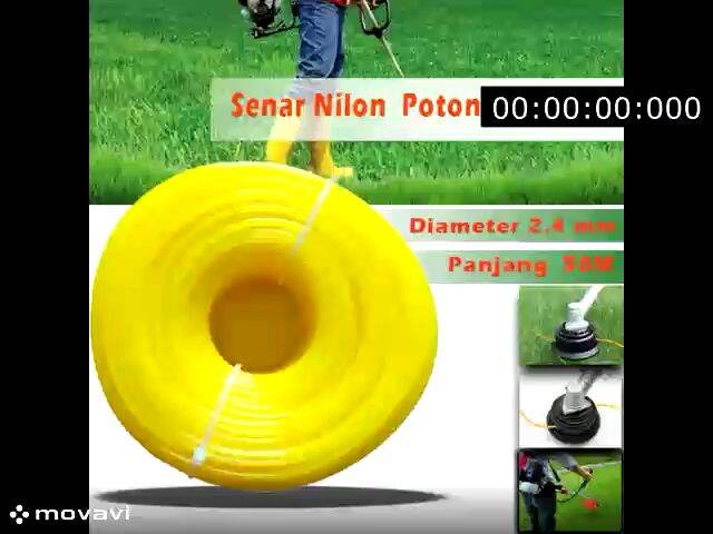 ELINK Tali Nilon Pemotong Rumput Trimmer Line Senar Potong Rumput 50 ...