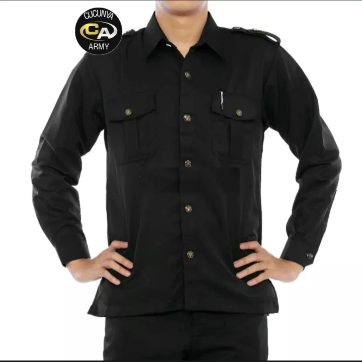 SERAGAM SECURITY/SERAGAM SAFARI LENGAN PANJANG / SERAGAM SATPAM/SERAGAM ...