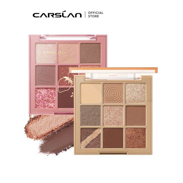 Carslan 9-color Eyeshadow Earth Color Matte Korean Style Natural Daily ...