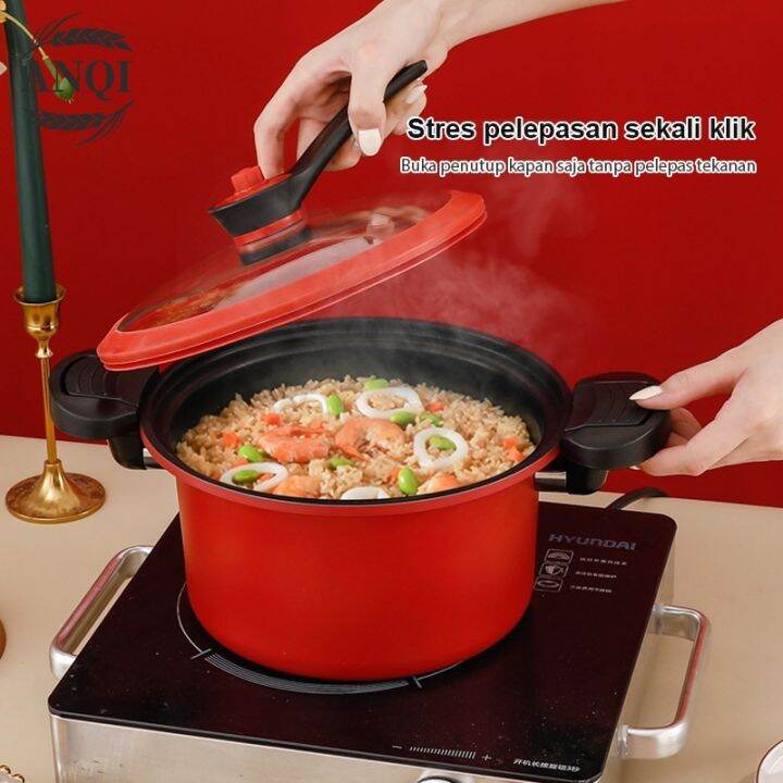 COD Panci Presto Teflon Totipotent Micro Pressure Cooker Pot 3.5L Anti Lengket | Lazada Indonesia