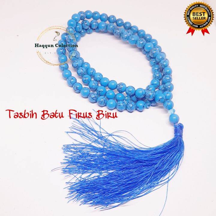 TASBIH BATU FIRUS BIRU 8MM 99BUTIR ORIGINAL | Lazada Indonesia